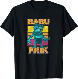 Star Wars Babu Frik Striped Background Portrait T-Shirt