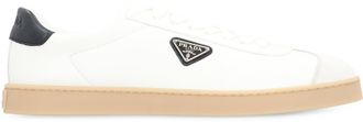 Prada Mens Lane Low-Top Sneakers White Calfskin Trainers