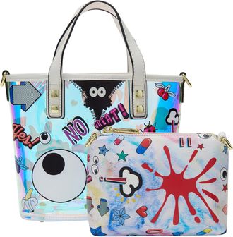 Mymo 2-IN-1-Tragetaschen-Set 2-IN-1-Tragetaschen-Set Frauen wei&szlig; mehrfarbig