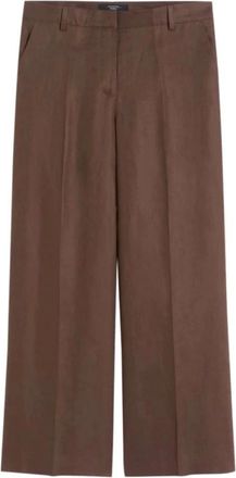 Max Mara Femme, Pantalons, Brun, Taille: 32 FR Malizia Wide Pantalons