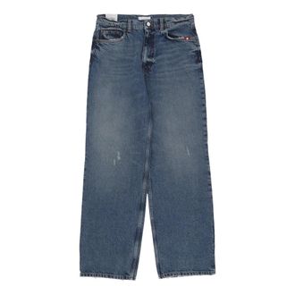 Amish High Waist Denim Jeans - - Jeans - Damen - Blau - W26