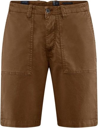 Bomboogie Homme, Shorts, Brun, Taille: W33 Bermuda avec poches cargo en gabardine de coton