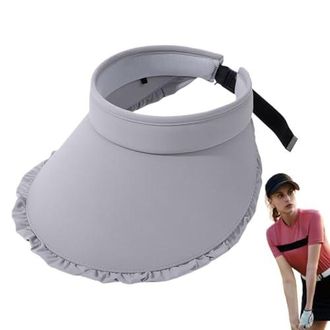 Generic Chapeau de soleil enveloppant creux UV | Chapeau de soleil tendance en dentelle à large bord absorbant la transpiration, visière de plage réglable et 