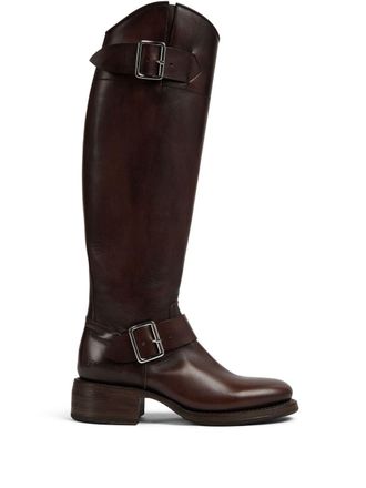 Dsquared2 Stiefel mit Logo-Pr&auml;gung - Braun