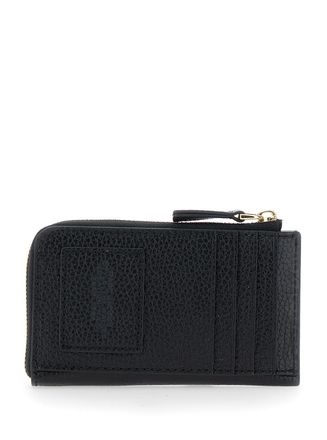 Marc Jacobs Womens Wallet Hammered Leather Black