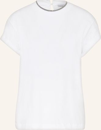 Brunello Cucinelli Brunello Cucinelli T-Shirt Mit Schmuckperlen weiss