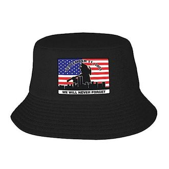 Generic Chapeau De Seau Unisexe 911 343 Comm&eacute;moration des Pompiers D&eacute;c&eacute;d&eacute;s Dr&ocirc;le Seau Chapeau Mode Pliable Bonnet De Soleil, pour De P&ecirc;che, Chasse, La Randonn