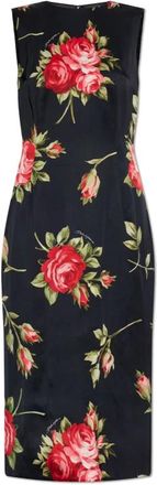 Dolce & Gabbana Femme, Robes, Noir, Taille: 40 FR Robe &agrave; motif floral