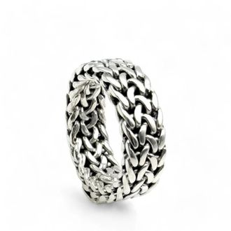 Jalan Jalan Snake Mesh Ring J946 - - Accessories - Herren - Grau - 60 MM