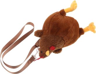 Yardwe Witzige H&uuml;hner Pl&uuml;sch Umh&auml;ngetasche f&uuml;r M&auml;dchen Kleine Crossbody Tiertasche aus Weichem Polyester mit Verstellbarem Schultergurt Originelle M&uuml;nzbeutel