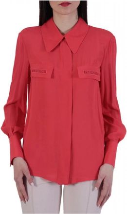 Elisabetta Franchi Femme, Blouses et Chemises, Orange, Taille: 42 FR Logo Shirt
