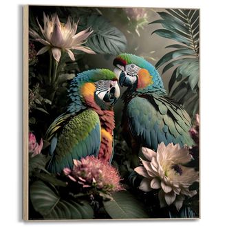 Reinders Wandbild, Tropical Love, Wohnzimmer, Bilder, Wanddeko, Room Decor, MDF, Gr&uuml;n, 40 x 50