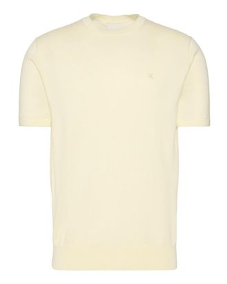 Calvin Klein T-Shirt aus einem Baumwollstrick mit Label-Stickerei in