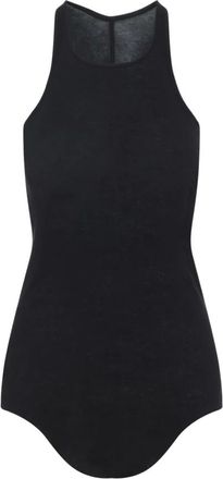 Rick Owens Femme, Tops, Noir, Taille: 36 FR Basic Rib Tank