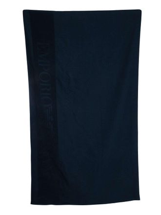 Emporio Armani Strandtuch Aus Waffelgewebe, Blau