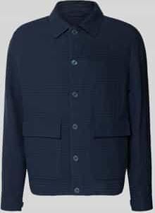 Bugatti Regular Fit Hemdjacke aus Leinen-Baumwoll-Mix