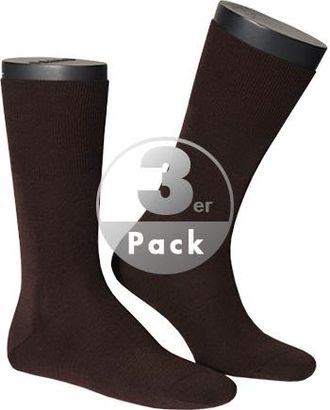Falke Herren Socken braun Wolle unifarben