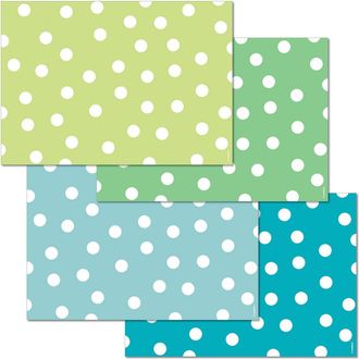 Corpus Delicti Papier-Tischsets vom Abreißblock mit Punkten - Polka Aqua