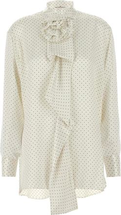 Ermanno Scervino Femme, Blouses et Chemises, Multicolore, Taille: 34 FR Chemise &agrave; Pois Broche Fleur