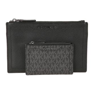 Michael Kors Homme, Accessoires, Noir, Taille: ONE Size Hudson Ensemble de pochettes en cuir grain&eacute; et logo signature