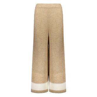 Fabiana Filippi Femme, Pantalons, Beige, Taille: 36 FR Pantalon Tricot Ray&eacute;
