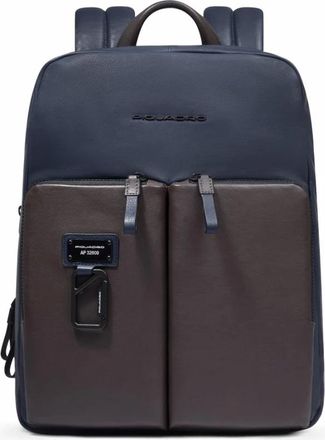 Piquadro Homme, Sacs, Bleu, Taille: ONE Size Sac &agrave; dos mince pour ordinateur et iPad avec protections antichoc et Rfid, extensible