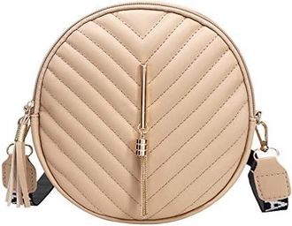 Generic Sac &agrave; bandouli&egrave;re pour femme avec pompons, sac &agrave; bandouli&egrave;re, kaki, taille unique