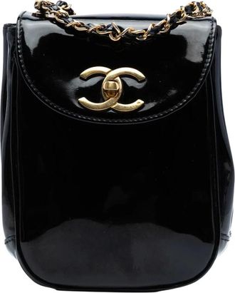 Chanel Sac port&eacute; &eacute;paule pr&eacute;-poss&eacute;d&eacute; &agrave; d&eacute;tails cha&icirc;ne - Femme - Pre-owned - Noir - Taille: ONE Size