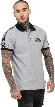 Lonsdale Herren Poloshirt Normale Passform Setter, Marl Grey/Black/White, XXL, 117546