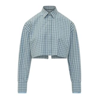 Msgm Shirt mit Bindeb&auml;ndern - - Blouses & Shirts - Damen - Blau - S