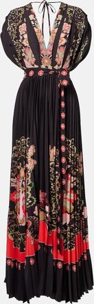 La DoubleJ Bedrucktes Maxikleid Accordion