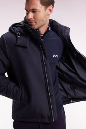 Eden Park Blouson Coupe Vent Marine À Capuche