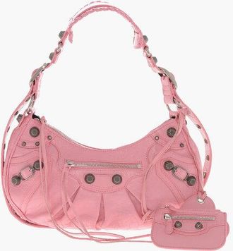 Balenciaga Crinkled Leather LE CAGOLE Shoulder Bag with Metal Details Gr&ouml;&szlig;e Unica