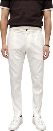 Be Able BE Able, Homme, Pantalons, Blanc, Taille: W40 Riccardo Slim-fit Pantalons