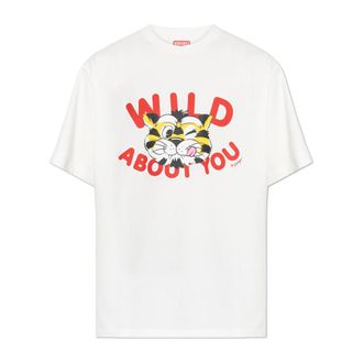Kenzo Cotton T-Shirt - - Tops - Herren - Wei&szlig; - XL