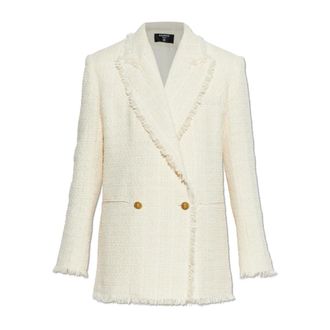 Balmain Femme, Vestes, Beige, Taille: 38 FR Veste en tweed &agrave; 2 boutons