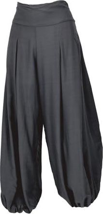 Guru Shop Guru Boutique, Pantalon Bouffant, Pantalon Harem, Gris, Synth&eacute;tique, Size: S/M (40), Femme, Printemps-&Eacute;t&eacute;, Long, Uni, D&eacute;contract&eacute;, Ethnique, &Eacute;vas&eacute;, Ta