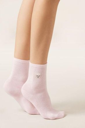 Calzedonia Socken Mit Dog-stickerei Rosa