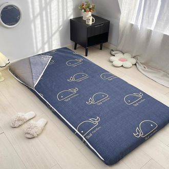 Generic Dark Blue,70 * 200CM,Futon Abdeckung Mit Reißverschluss Für Japanische Futon Boden Matratzen Abdeckung Protector Tatami Boden Schlafmatte Weiche Und A