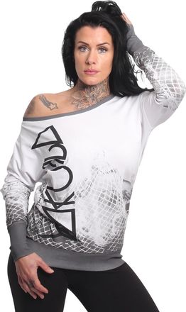 Yakuza Damen Mesh Rose Urban Langarm T-Shirt