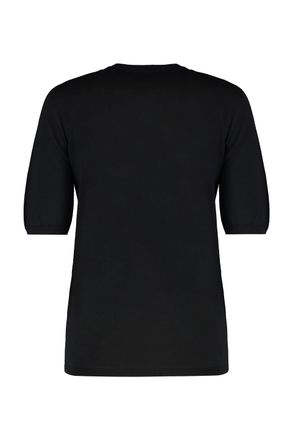 Max Mara Womens Wool Slim Fit Shirt Black Virgin Knitwear Sweater