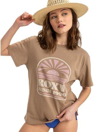 Roxy Hangloose Poster - Short Sleeves T-Shirt for Women - T-Shirt &agrave; Manches Courtes - Femme - M - Marron