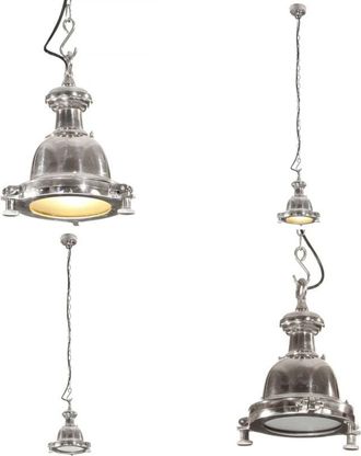 vidaXL Pendelleuchte 25x25x136 cm Aluminium - Industrielle Lampe - Pendelleuchte - Wohnzimmerlampe - Esszimmerlampe - Alu Lampe - Home & Living