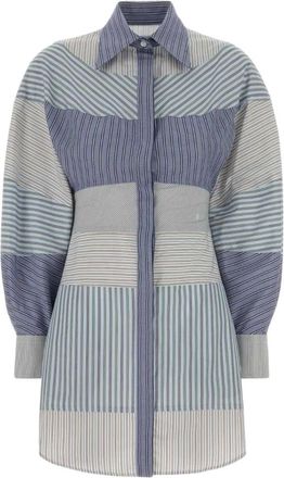 Moschino Femme, Robes, Multicolore, Taille: 36 FR Printed Poplin Shirt Dress