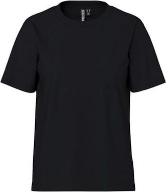 Pieces Pieces Pcria SS Solid Tee Noos BC T-Shirt, Noir, L Femme