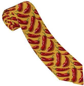 Generic Cravate Impression R&eacute;aliste De Piment Rouge &Eacute;l&eacute;gant Tie Fine Cravates Homme Pour C&eacute;l&eacute;brations Affaires F&ecirc;te