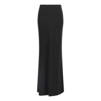 Alessandra Rich Langer Seidenrock - - Skirts - Damen - Schwarzk - S