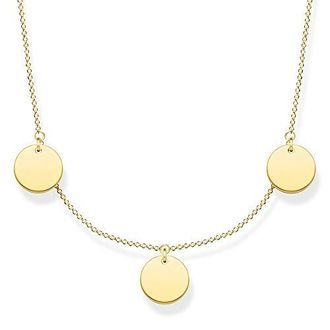 Thomas Sabo Collier pour femme en argent sterling 925 avec trois pièces en or - 40-45 cm