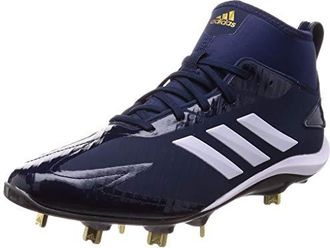 adidas Adizero Stabile Pro Mid Chaussures de baseball &agrave; crampons m&eacute;talliques, bleu marine, 41 1/3 EU