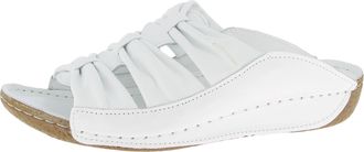 Andrea Conti Damen Pantolette Flacher Slipper, weiß, 36 EU
